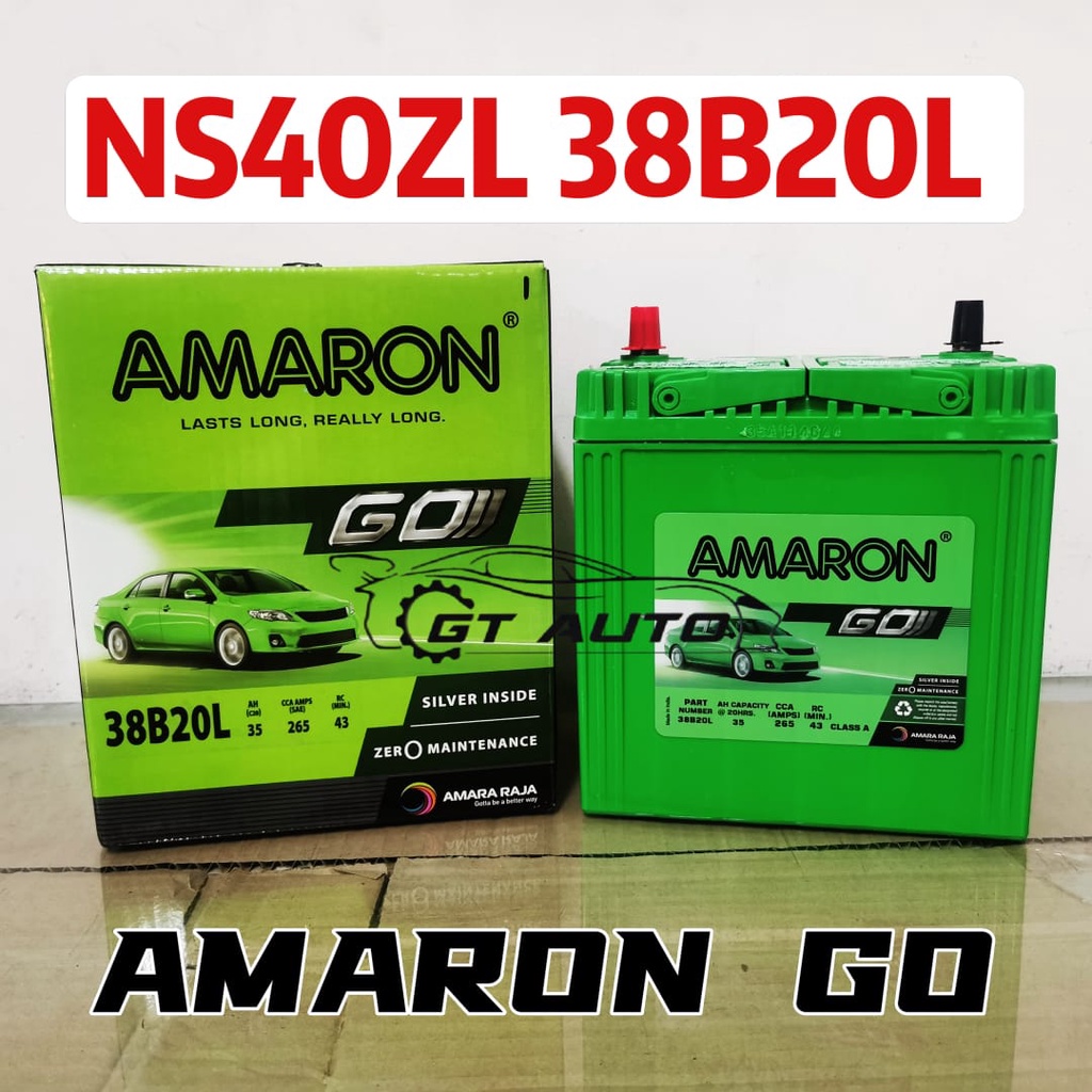 [ 38B20L | NS40ZL | NS40 | B19L | B19R | B20L | B20R ] Amaron Go | Car ...