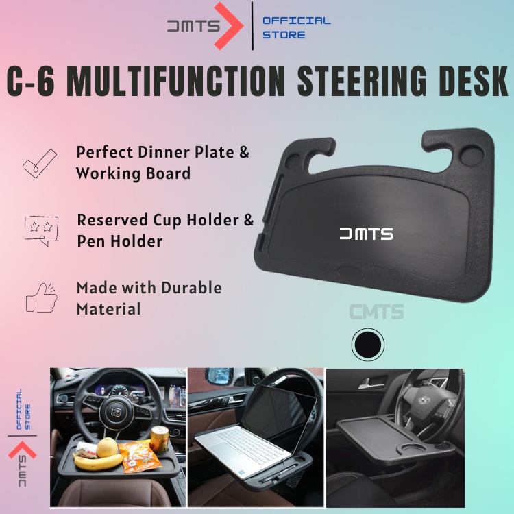 XL CMTS Multipurpose Car Dining Tray Steering Wheel Working Desk Dining ...
