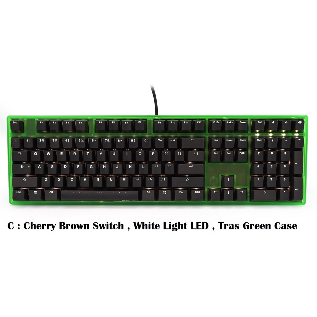 Ducky One Green Transulcent Case Mechanical Keyboard | Shopee Malaysia