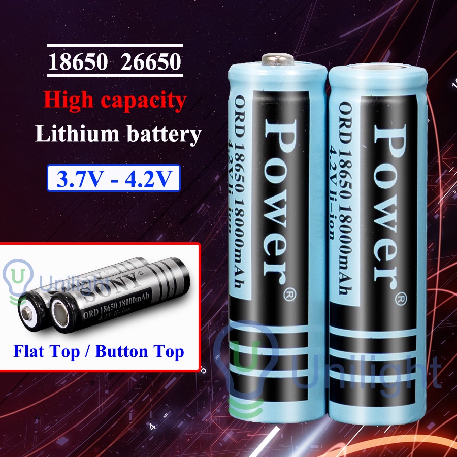 READY STOCK 18650 / 26650 Lithium Battery 15000mAh-20000mAh 3.7V ...