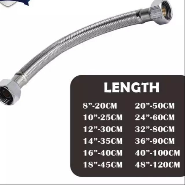 VIP Stainless Steel Braided Flexible Hose 1/2" | Shopee Malaysia