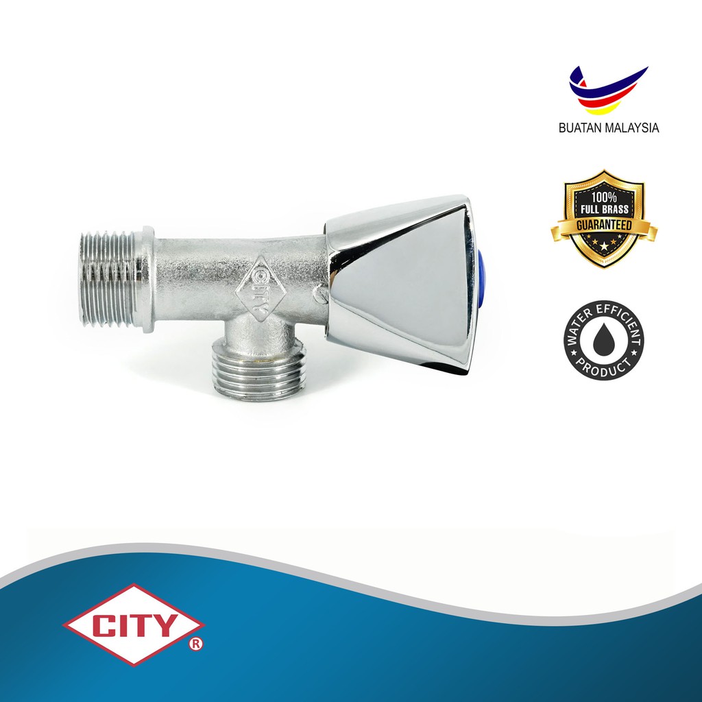 (CITY) Full Brass 15 MM Full Turn Angle Valve | Shopee Malaysia