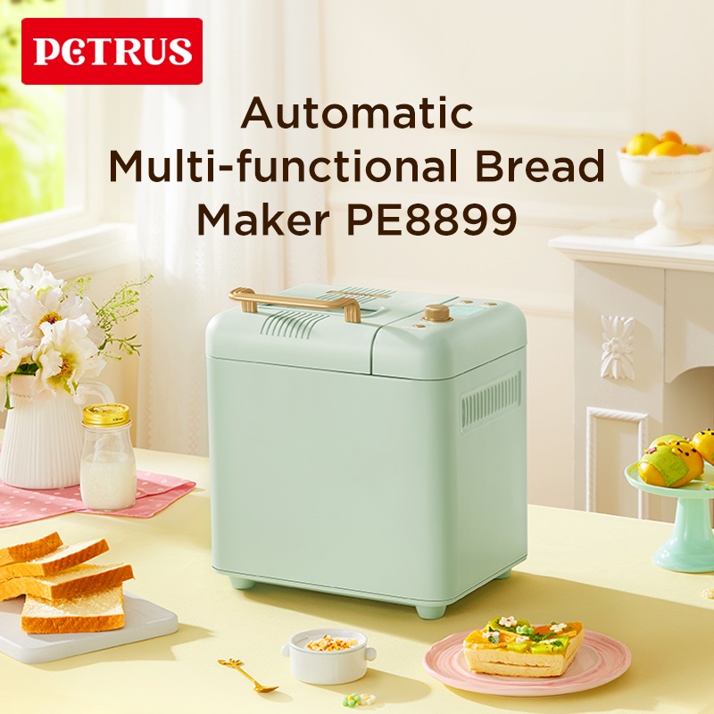 Petrus Bread Maker Machine 1.5LB Multi-Functional With Auto Fruit-Nuts Dispenser 11 Menu PE8899 ...