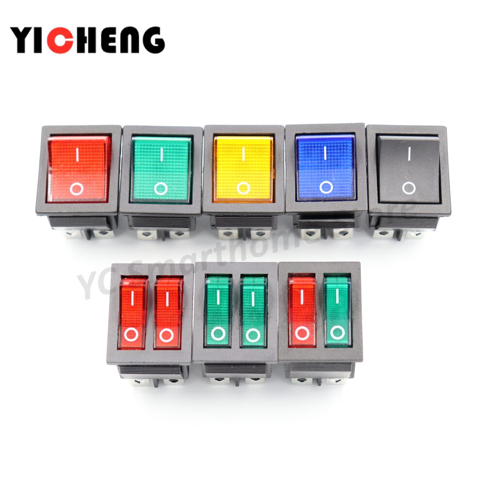1Pcs 12V 220V switch KCD4 boat-shaped rocker power button on-0ff With ...