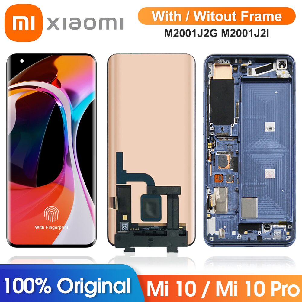 6.67'' Original Mi 10 Display Screen, for Xiaomi Mi 10 M2001J2G ...