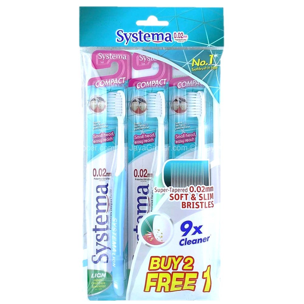 [AAAONLINE] Systema Soft Toothbrush Comfort / Compact /Full Head/Bi ...