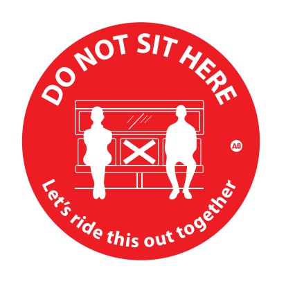 STICKER ROUND - DO NOT SIT HERE | Shopee Malaysia