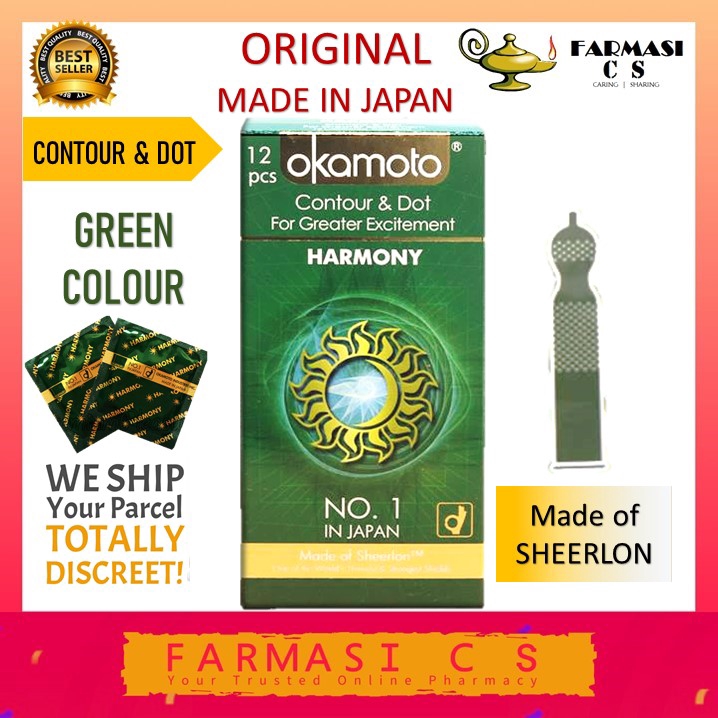 Okamoto Harmony Contour & Dot Condom 12 pieces EXP:05/2026 [ Lubricated ...