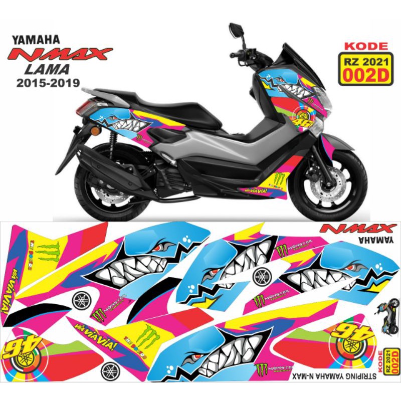 Striping variations of Yamaha nmax 2015-2019 custom nmax sticker decal ...
