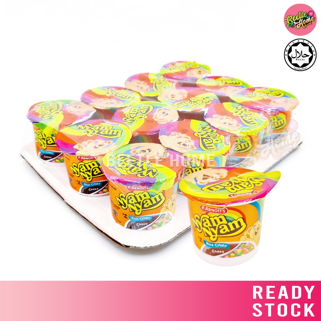 【Borong】Nyamnyam Rice Crispy Choco 18g x 12 Cups Biscult Snack ...