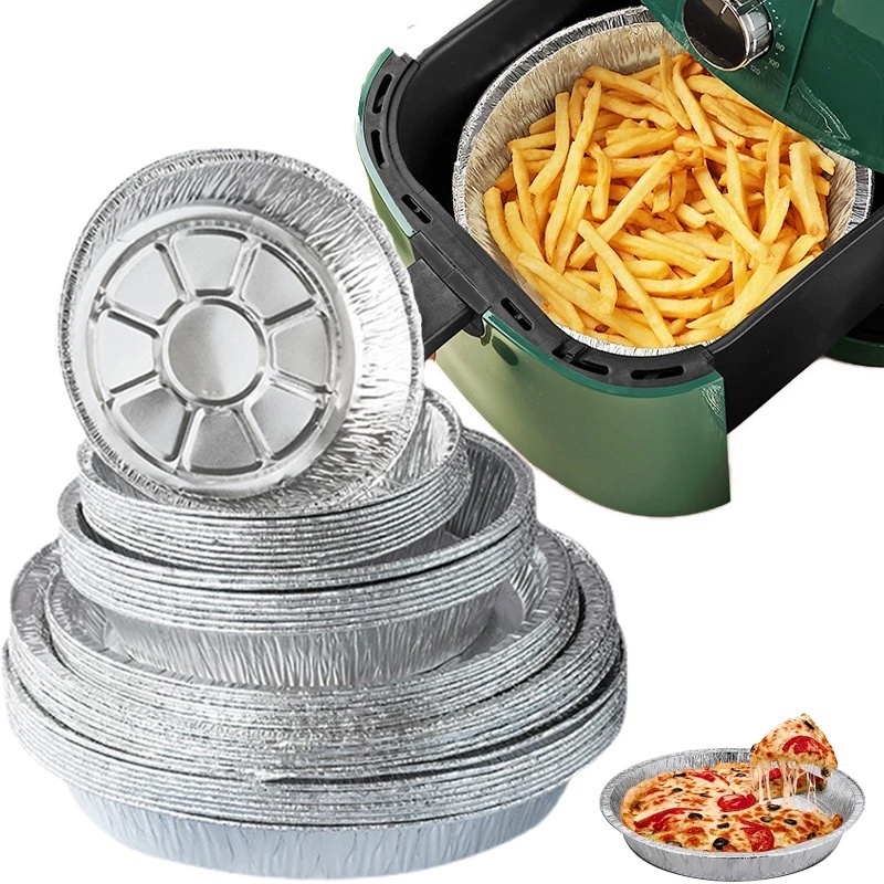 Multi-Sized Round Aluminum Foil Food Disc/Oil-proof Air Fryer Oven ...