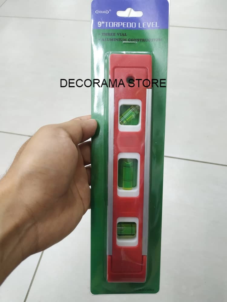 MALAYSIA STOCK- 9" 3 Vial Torpedo Level Aluminium Construction ...