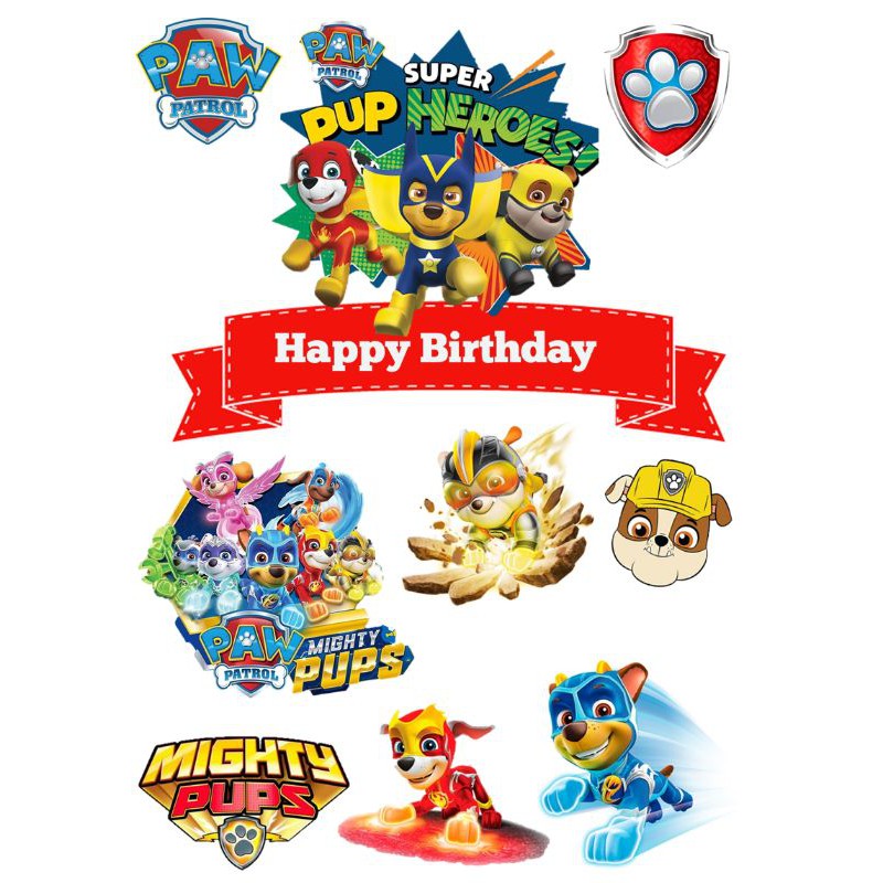 Petrol Paw Mighty Pup Topper Cake | Shopee Malaysia