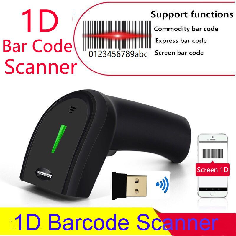 Symcode MJ1400CCD Handheld Wifi + Bluetooth 1D Barcode Scanner suitable ...
