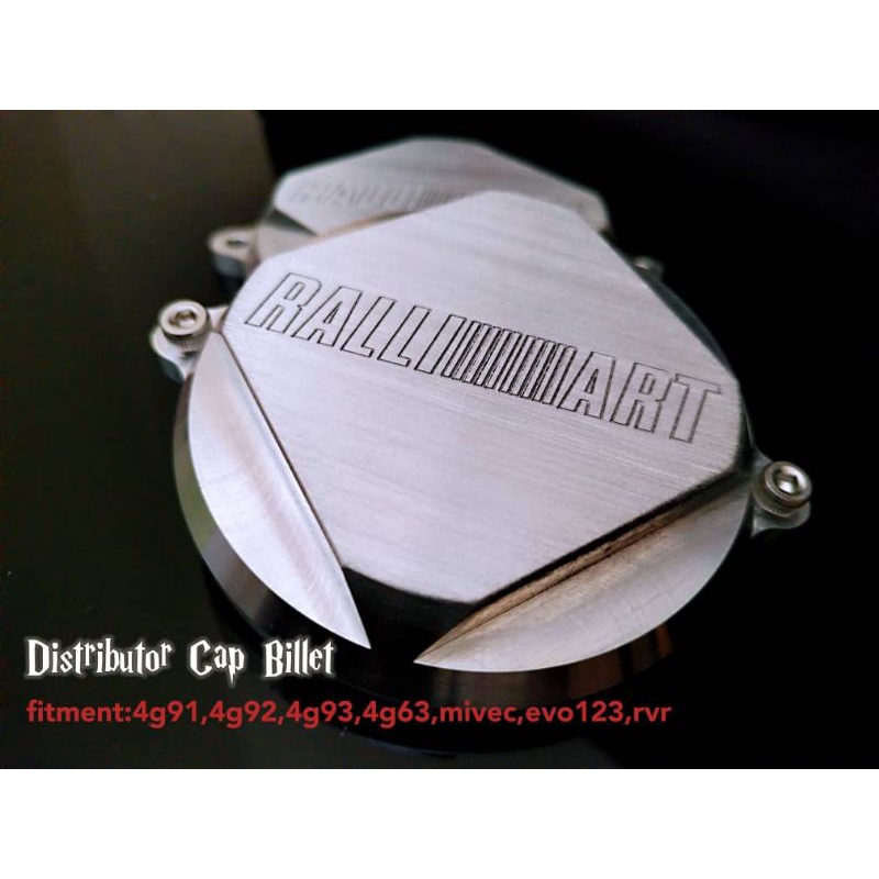 Ralliart Distributor Cap Billet Aluminium 4G91 4G92 4G93 4G63 Mivec ...