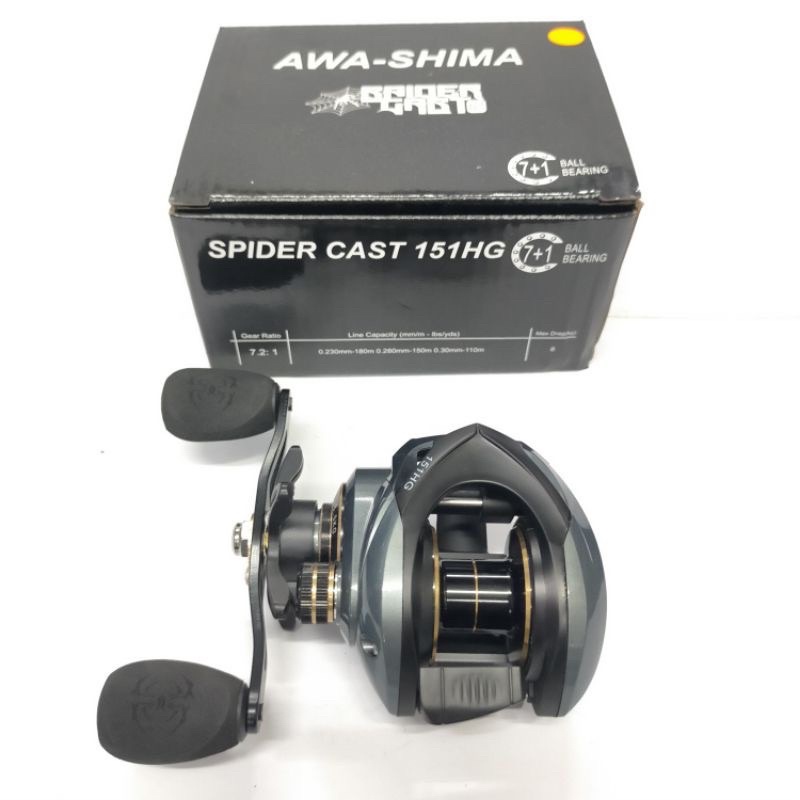 AWASHIMA 2022 NEW SPIDER CAST 151HG BC FISHING REEL | Shopee Malaysia