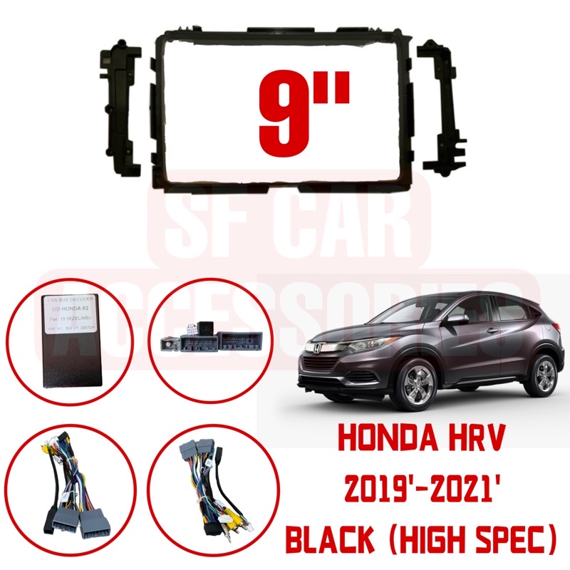 9”/10” Inch Android Player Casing Honda HRV High Spec 2019’/2020’/2021 ...