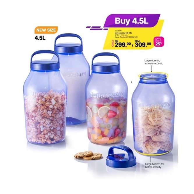 Tupperware Universal Jar 4.5L | Shopee Malaysia