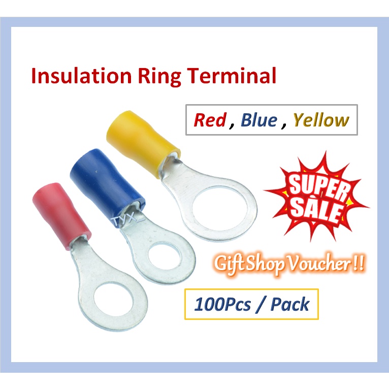 *100pcs* Pvc Insulated Ring Terminals | Shopee Malaysia
