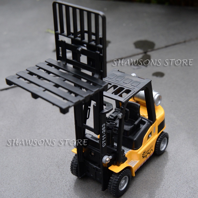 1:24 Scale Diecast Metal Truck Model Toy Forklift Pull Back Miniature ...