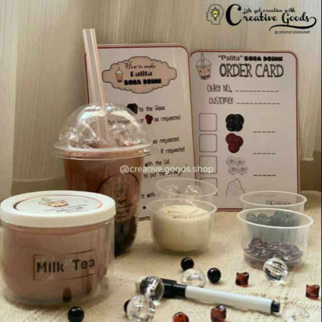 Cg Dough Boba Playkit / playdough theme Boba drink package or Bubble ...