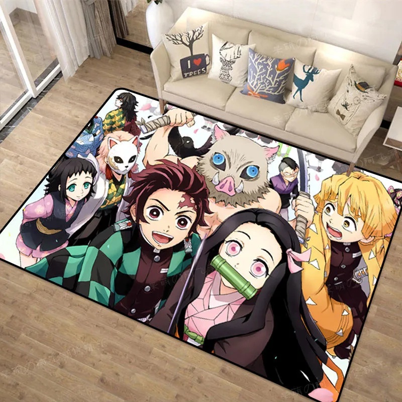 Demon Slayer Doormat Non-Slip Floor Mat Toilet Mat Bath Rug Bathroom ...