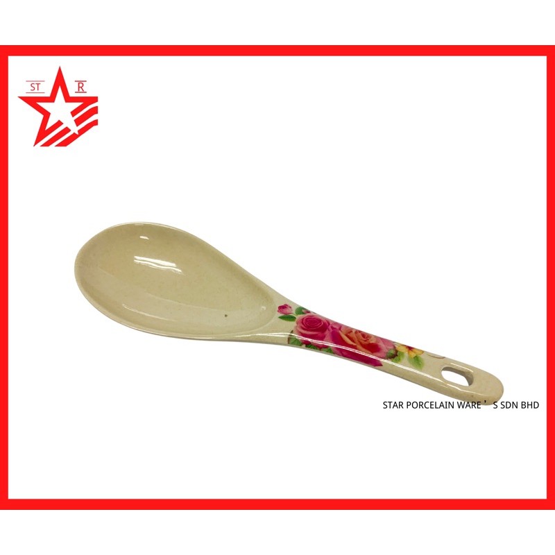 Melamine RICE LADLE (PINK ROSE) 8002 饭匙 (粉红花) SENDUK NASI MELAMINE ...