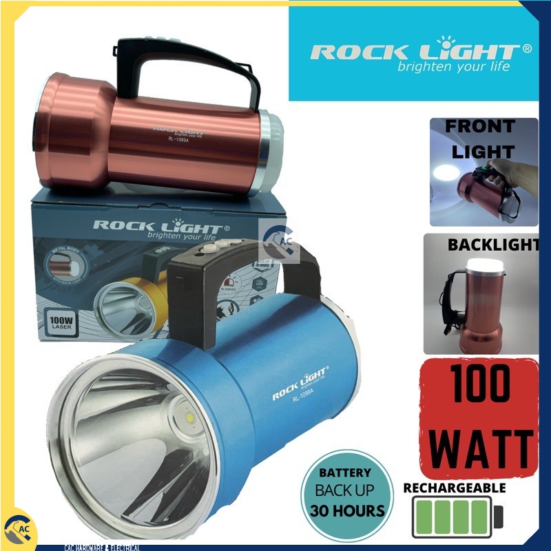 Original Rock Light 100W Handheld Metal Torchlight/Back Light Super ...