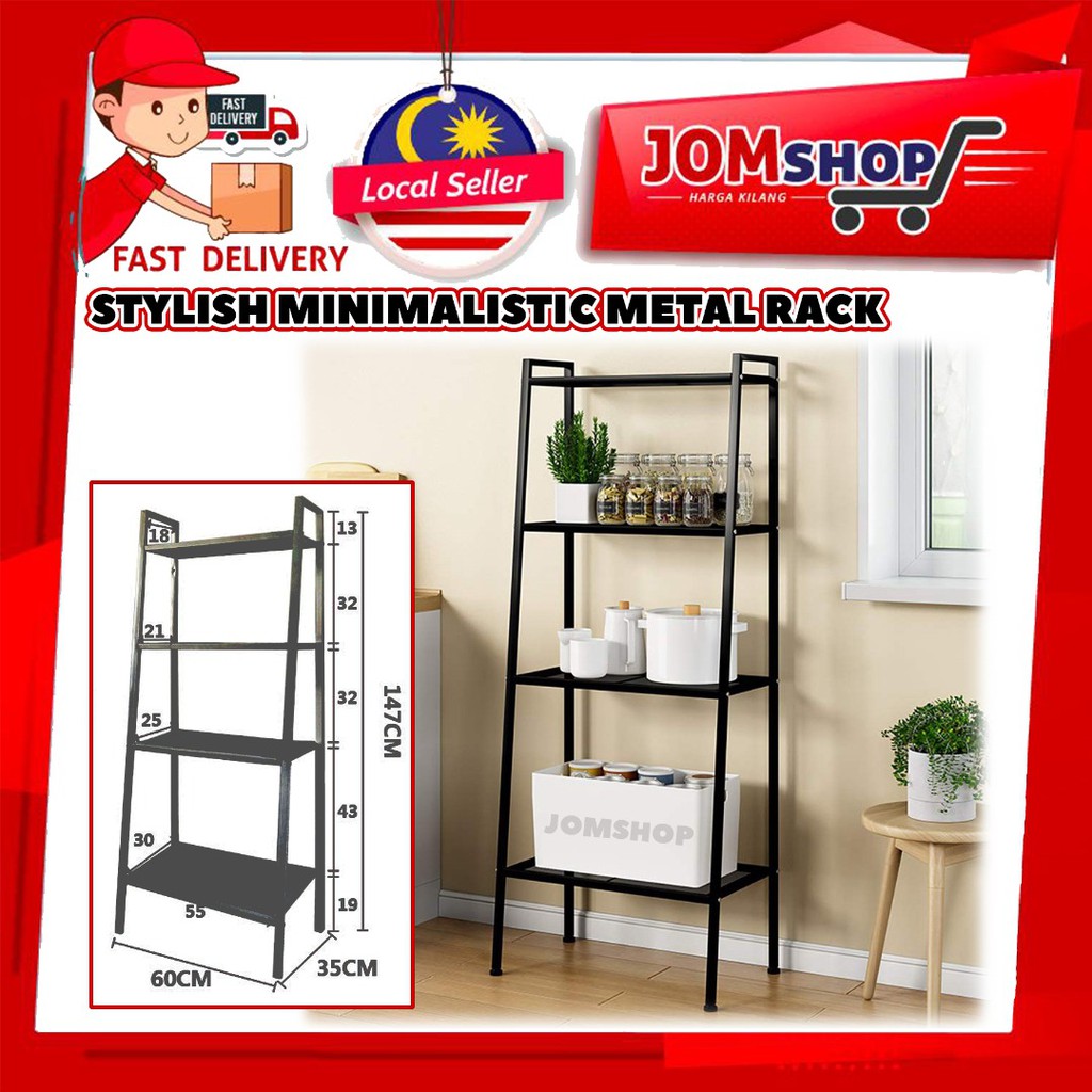 *SHOCKING SALE* 4 tier Multipurpose Shelves Book Shelf 148x35x60cm/ Rak ...