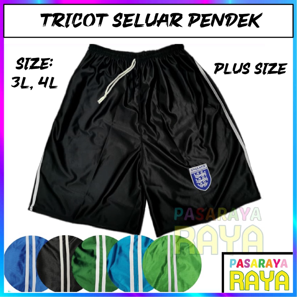 Tricot Seluar Bola Pendek Lelaki Plus Size 3L 4L Made In Thailand ...
