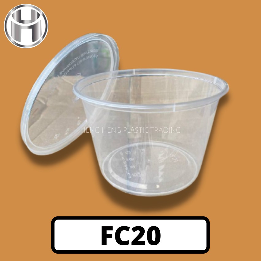 R20 A20 FC20 20oz ROUND CONTAINER BEKAS MAKANAN/BEKAS MICROWAVE/BEKAS ...