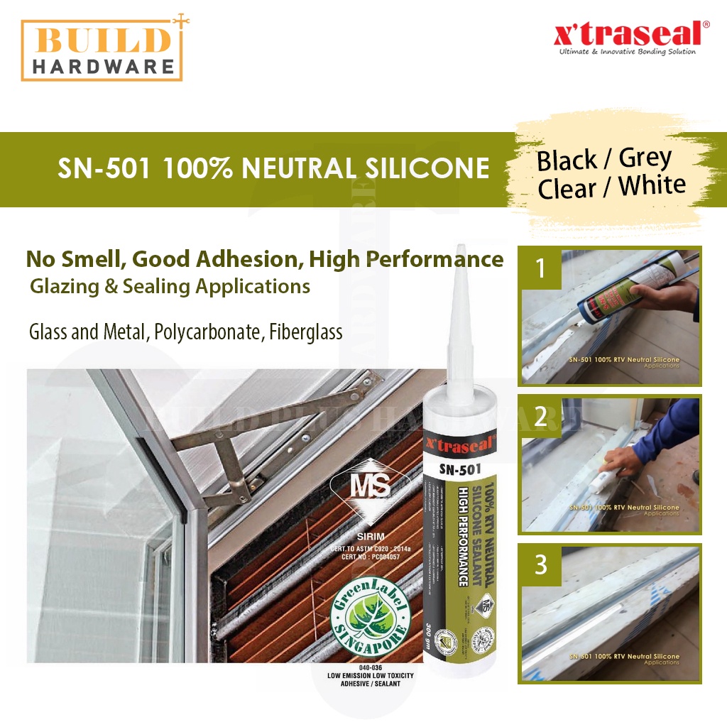 X'TRASEAL SN-501 100% RTV Neutral Silicone Sealant High Performance ...