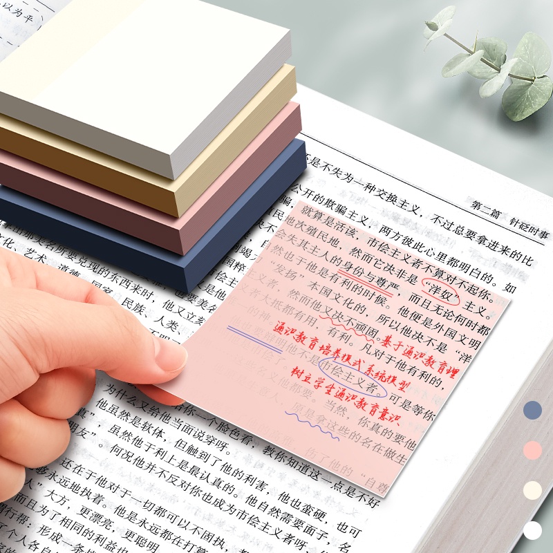 200 Sheets Color Sticky Note Lovely Transparent Sticky Memo DIY Planner ...