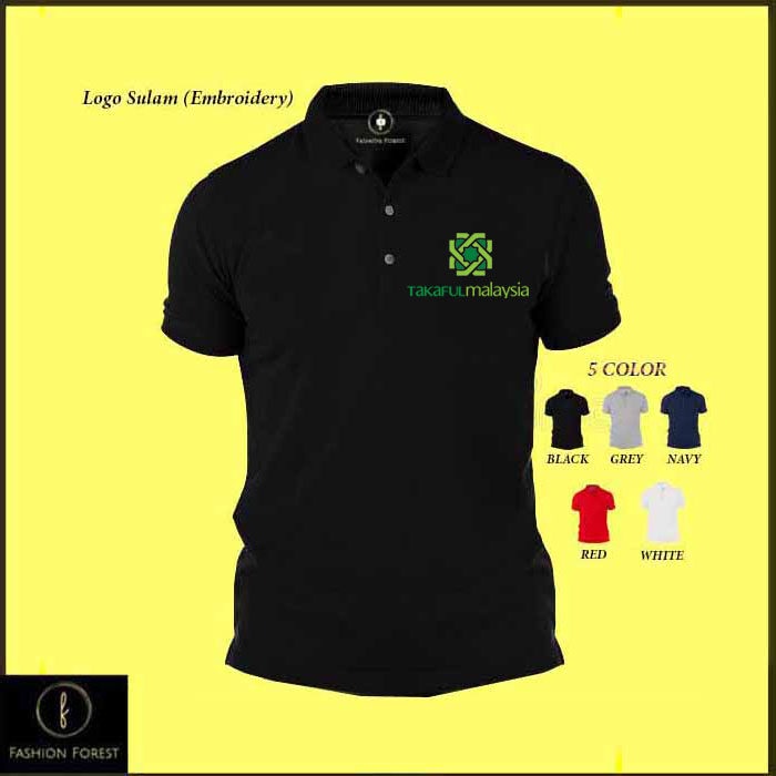 Polo T Shirt Shirts Pakaian Takaful Malaysia Insurance Sulam Baju Company Corporate Uniform ...
