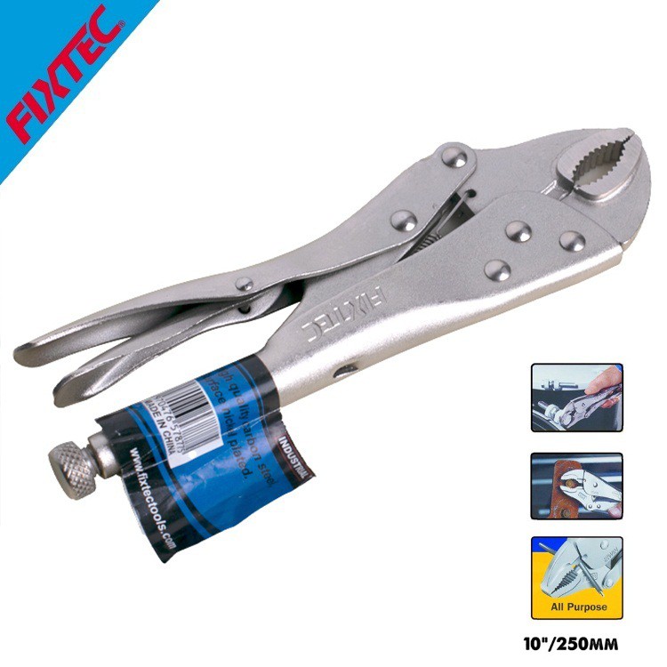 FIXTEC CARBON STEEL WELDING TOOL 10" CURVED JAW LOCK LOCKING MOLE PLIER VISE GRIPS PLIERS ...