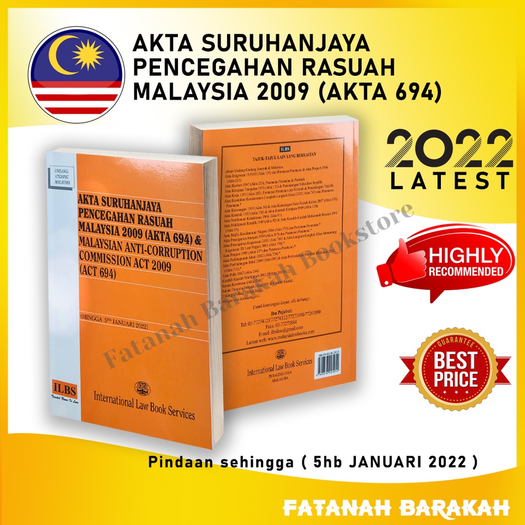 Akta Suruhanjaya Pencegahan Rasuah Malaysia 2009 (Akta 694) [Hingga 5th ...