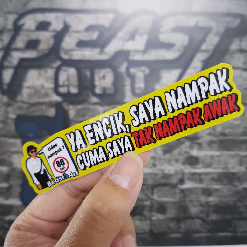 Abang Trafik / Tidak Nampak Awak / STICKER BEAST ART T099 | Shopee Malaysia