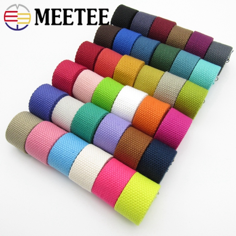 4Meters Thick Canvas Cotton Webbing Sewing Bag Strap Safty Rope Band ...