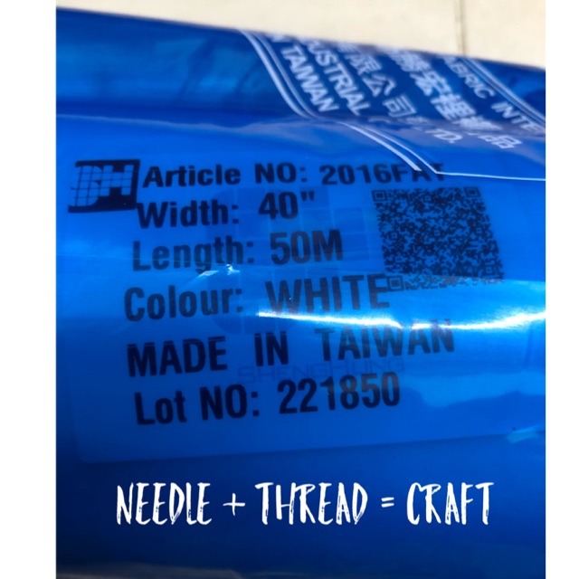 1 Meter 2016F (Nipis) Kertas Bergam Lapik Leher Baju/ Non Woven Fabric ...