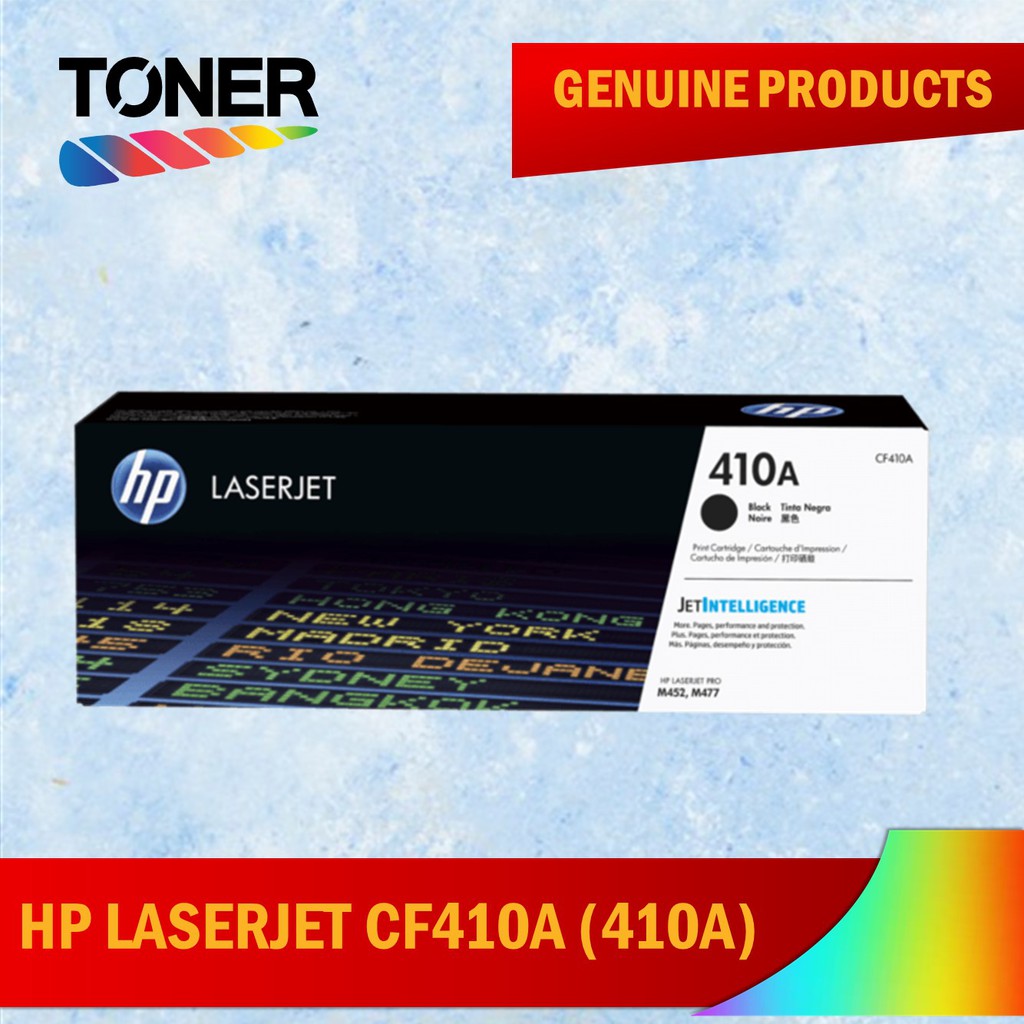 GENUINE Original LaserJet Toner Cartridge HP 410A - CF410A (Black) / CF411A (Cyan) / CF412A ...