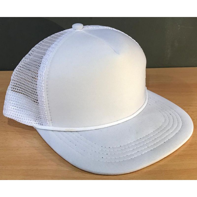 Trucker Cap Kosong Dewasa - Putih Full | Shopee Malaysia
