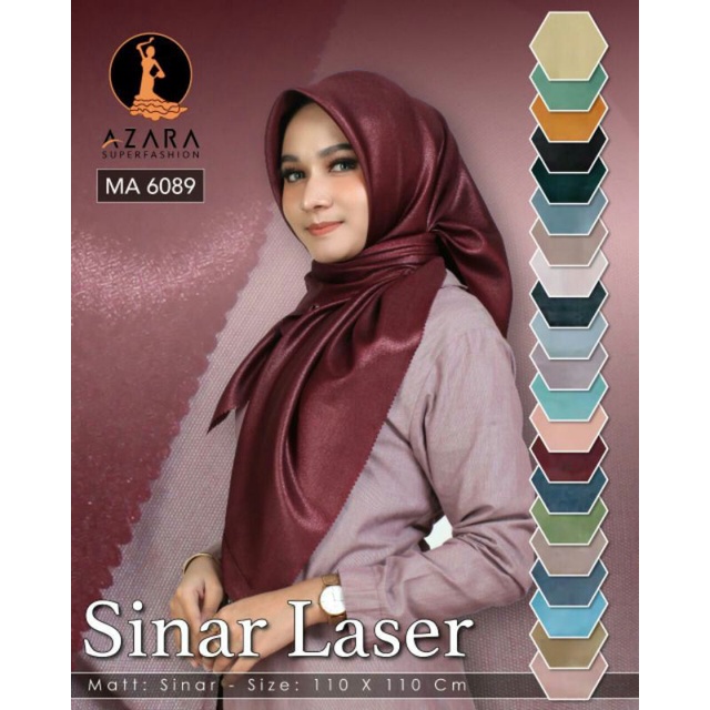Jilbab nur sinar Lasercut glitter glamor glowing luxury plain nora LC ...