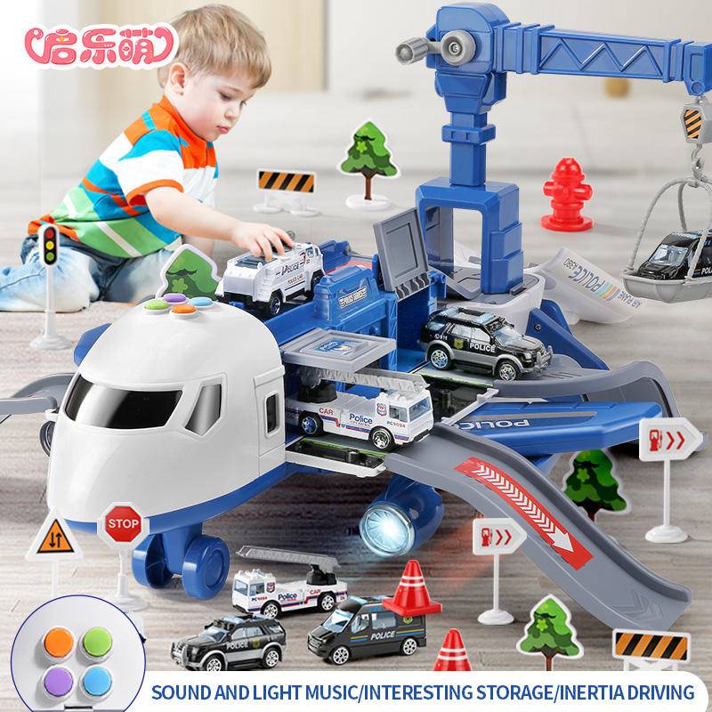 [Qilemeng] Big Airplane Toys Children's Police Plane Kids Police ...