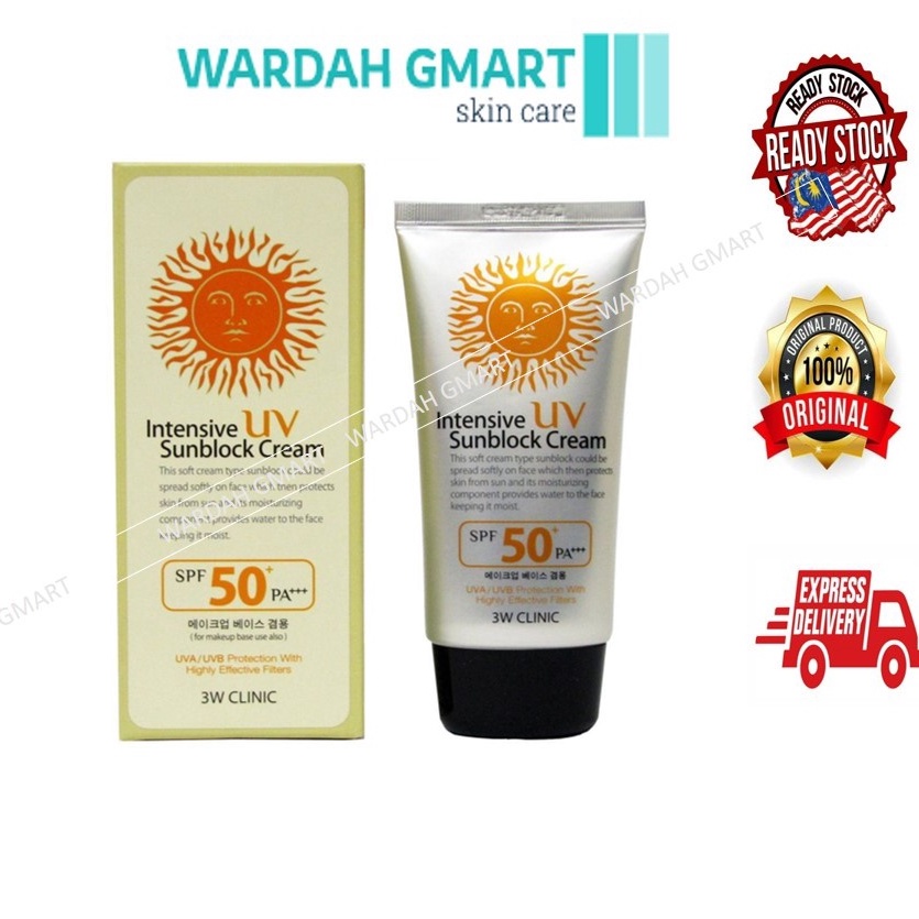 [Expiry 2024 SEPTEMBER] 3W CLINIC INTENSIVE UV SUNBLOCK CREAM SPF 50+ PA+++ (70ML) | Shopee Malaysia