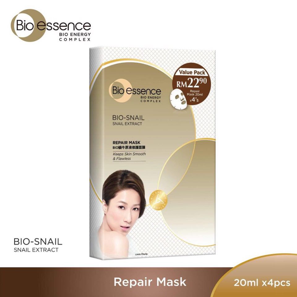 Bio-essence Bio-Snail Repair Mask 20ml x 4pcs Promo Pack | Shopee Malaysia
