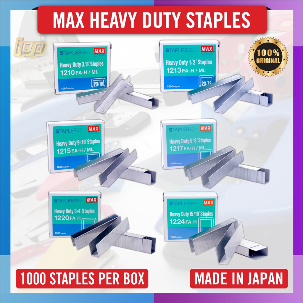 Max Heavy Duty Staples (Stapler Bullet) - Original Small Box (Made in ...