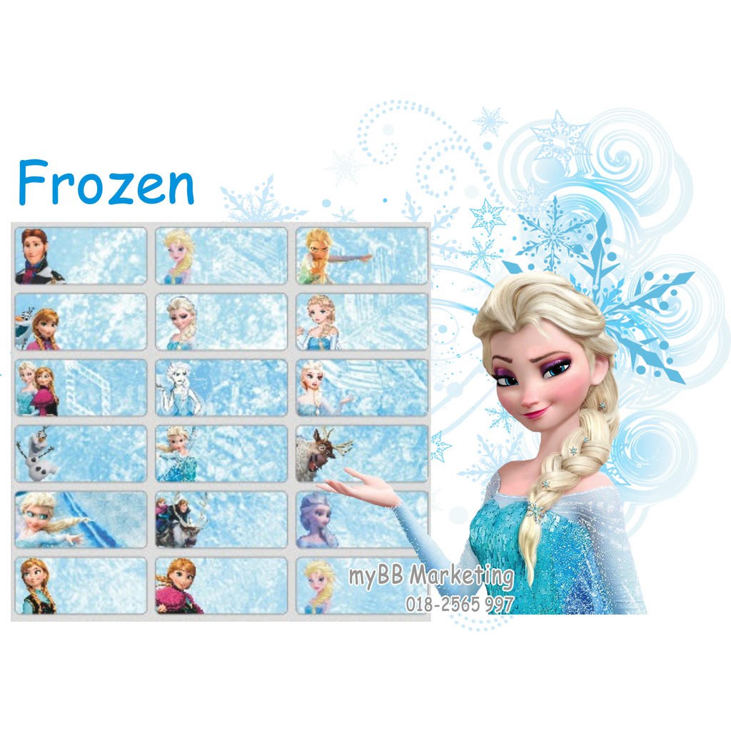 Frozen Name Sticker （waterproof）(Ready Stock) | Shopee Malaysia