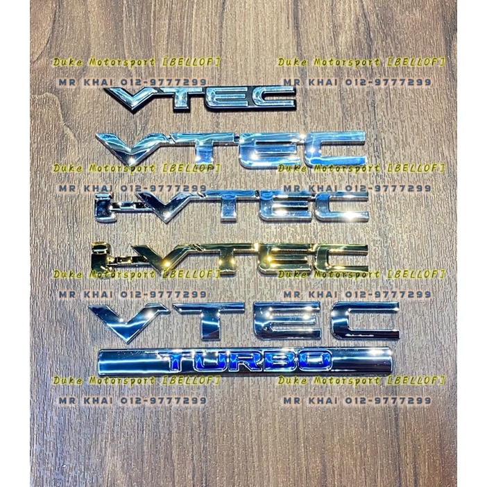 Honda VTEC I-VTEC Vtec Turbo Emblem Logo Badge Car Letter Logo Wording ...