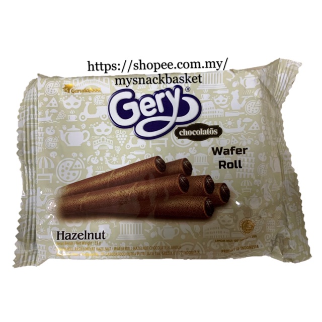 Gery Hazelnut Chocolatos Mini Wafer Roll (33g) | Shopee Malaysia