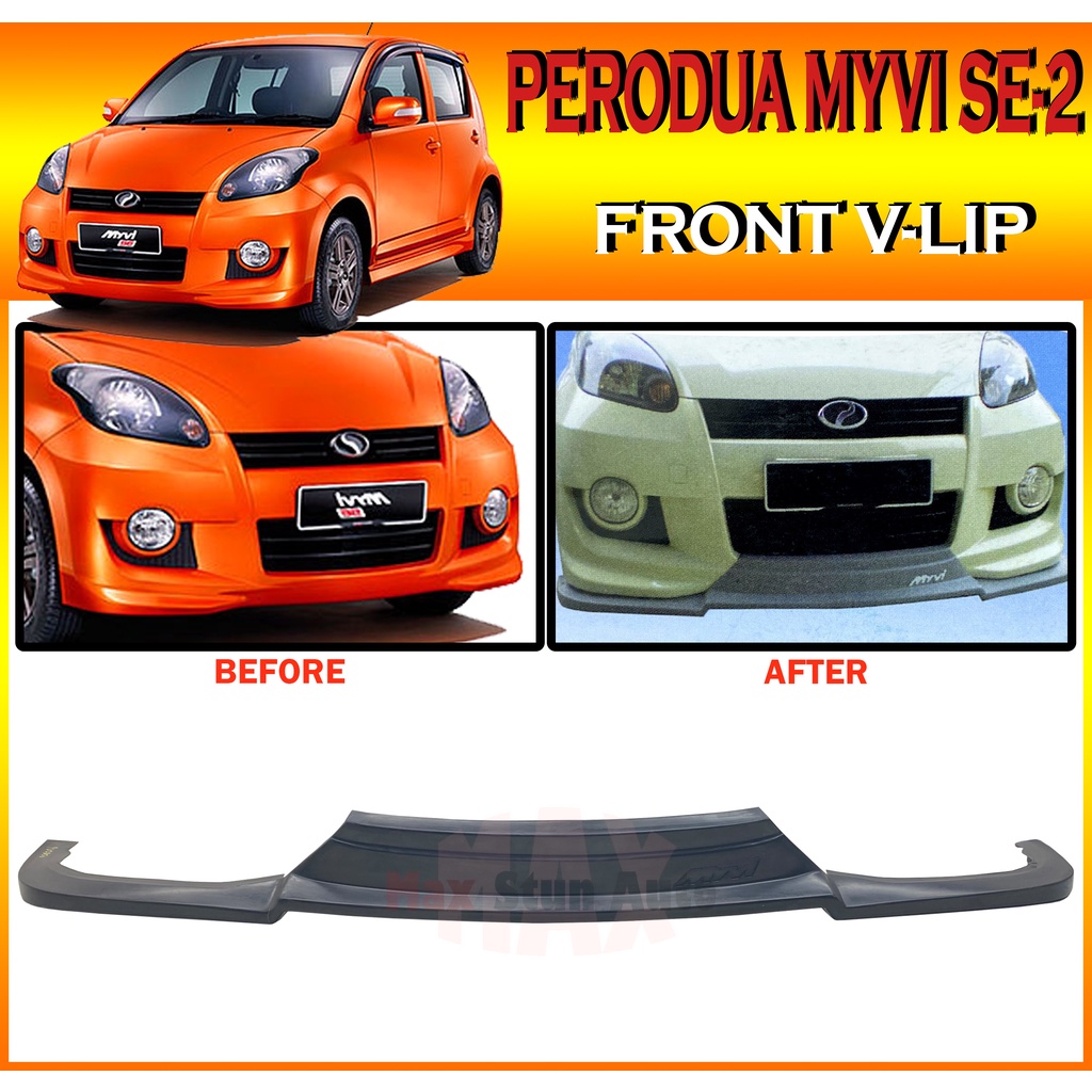 PERODUA MYVI SE2 2009 FRONT V-LIP (SE 2,SE-2) MATERIAL PU FRONT LIP FOR ...